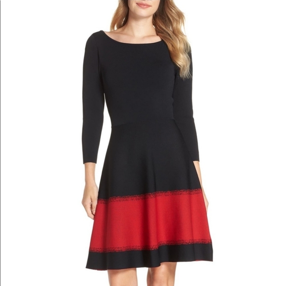 Eliza J | Dresses | New Eliza J Contrast Stripe Fit And Flare | Poshmark